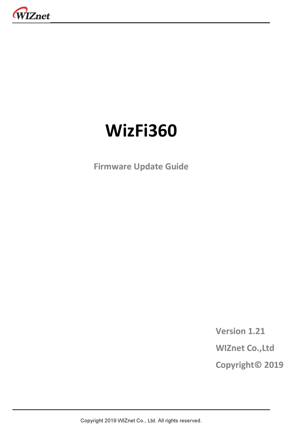 WIZNET WIZFI360 FIRMWARE UPDATE MANUAL Pdf Download | ManualsLib