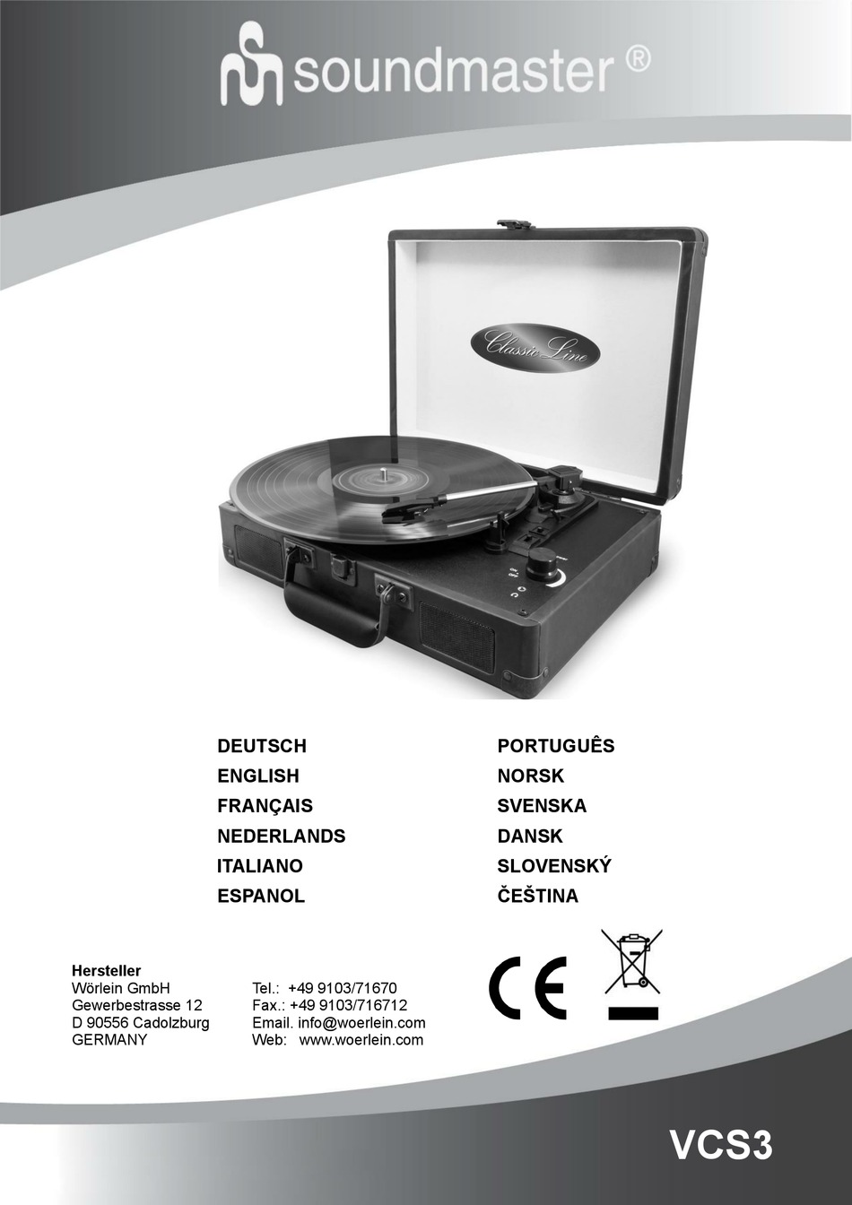 SOUNDMASTER VCS3 INSTRUCTION MANUAL Pdf Download | ManualsLib