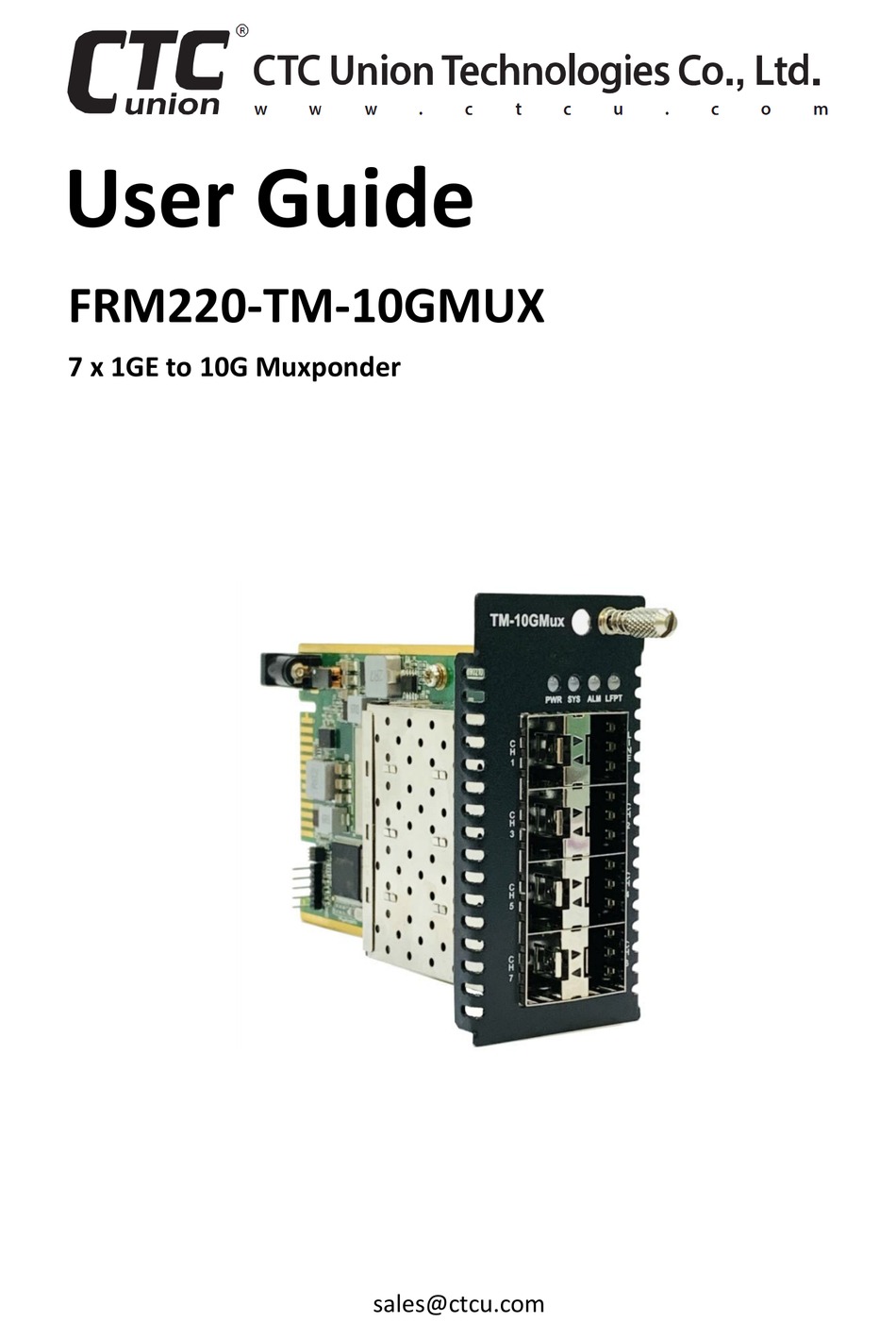 CTC UNION FRM220-TM-10GMUX USER MANUAL Pdf Download | ManualsLib CTC UNION FRM220-TM-10GMUX USER MANUAL Pdf Download | ManualsLib