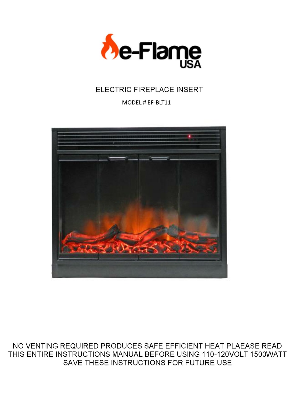 E-FLAME USA EF-BLT11 INSTRUCTION MANUAL Pdf Download | ManualsLib