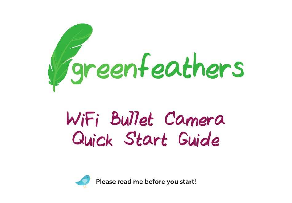 GREEN FEATHERS GFIP220BWF QUICK START MANUAL Pdf Download | ManualsLib