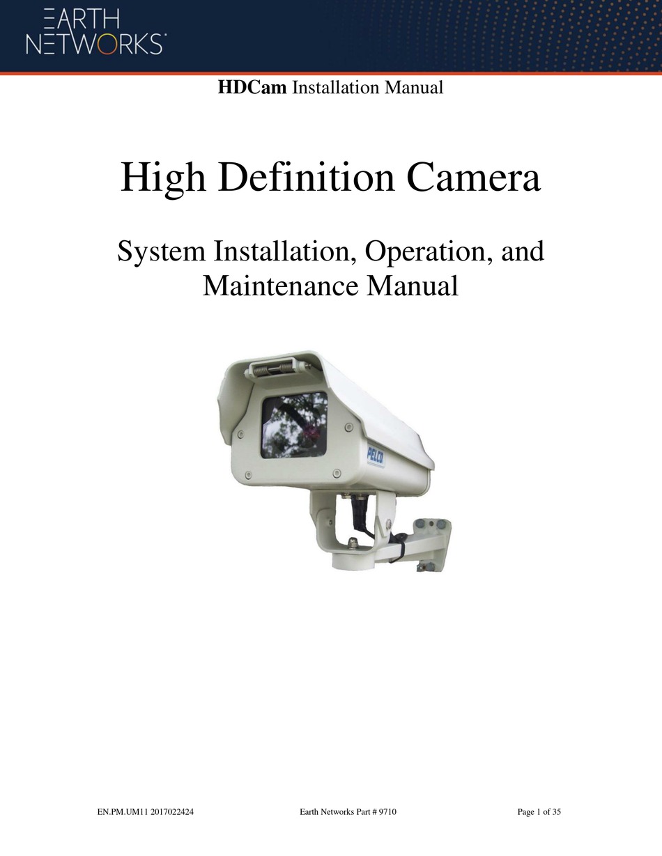 EARTH NETWORKS 9710 SYSTEM INSTALLATION, OPERATION, AND MAINTENANCE ...