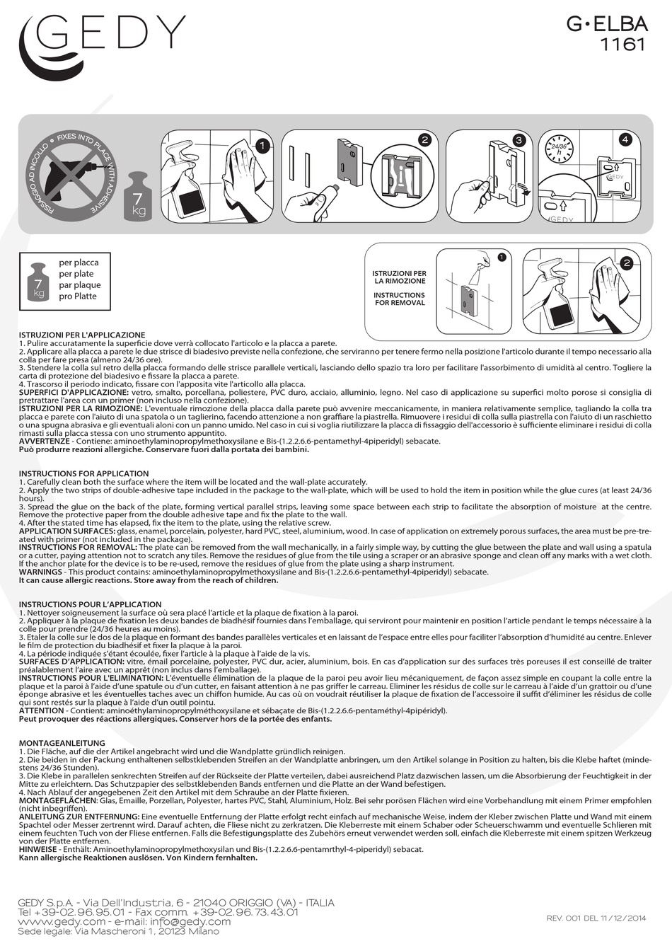 GEDY G-ELBA 1161 INSTRUCTIONS FOR APPLICATION Pdf Download | ManualsLib GEDY G-ELBA 1161 INSTRUCTIONS FOR APPLICATION Pdf Download | ManualsLib