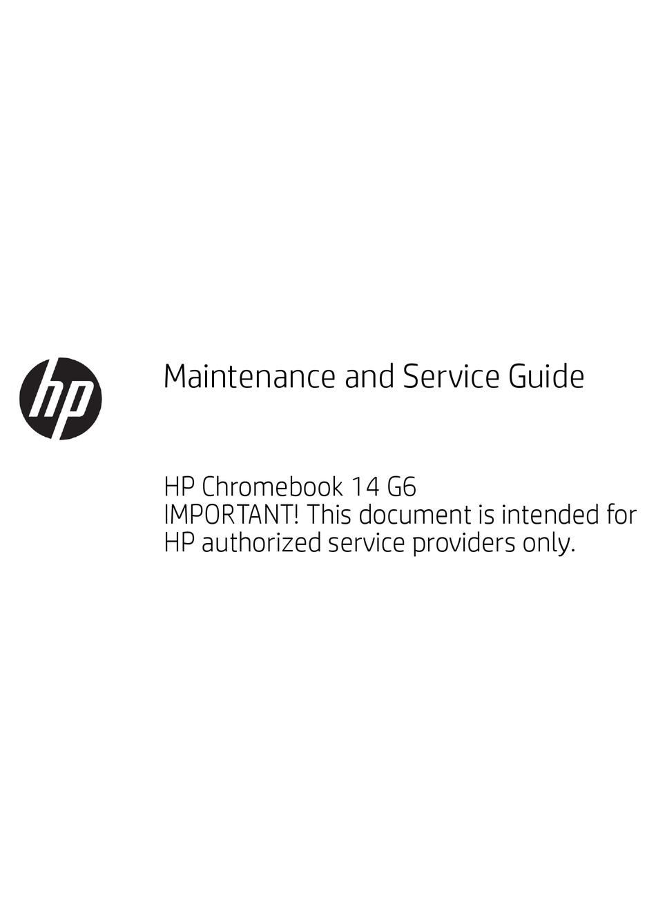 HP CHROMEBOOK 14 G6 MAINTENANCE AND SERVICE MANUAL Pdf Download ...