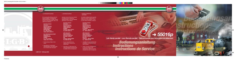 LGB LEHMANN 55016P INSTRUCTIONS MANUAL Pdf Download | ManualsLib