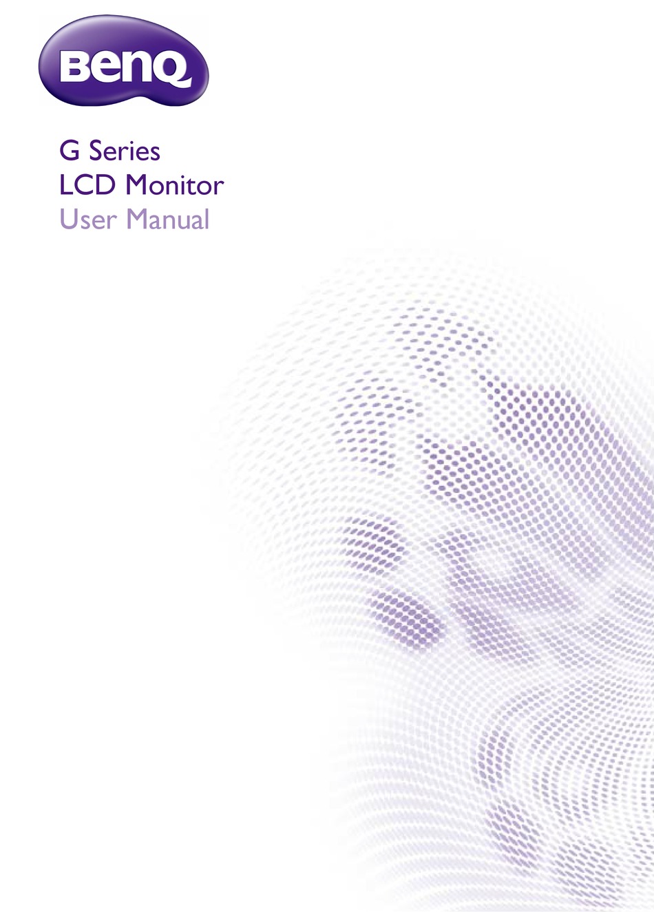 BENQ G SERIES USER MANUAL Pdf Download | ManualsLib