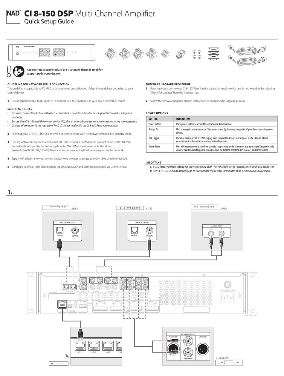 nad-ci-8-150-dsp-quick-setup-manual-pdf-download-manualslib