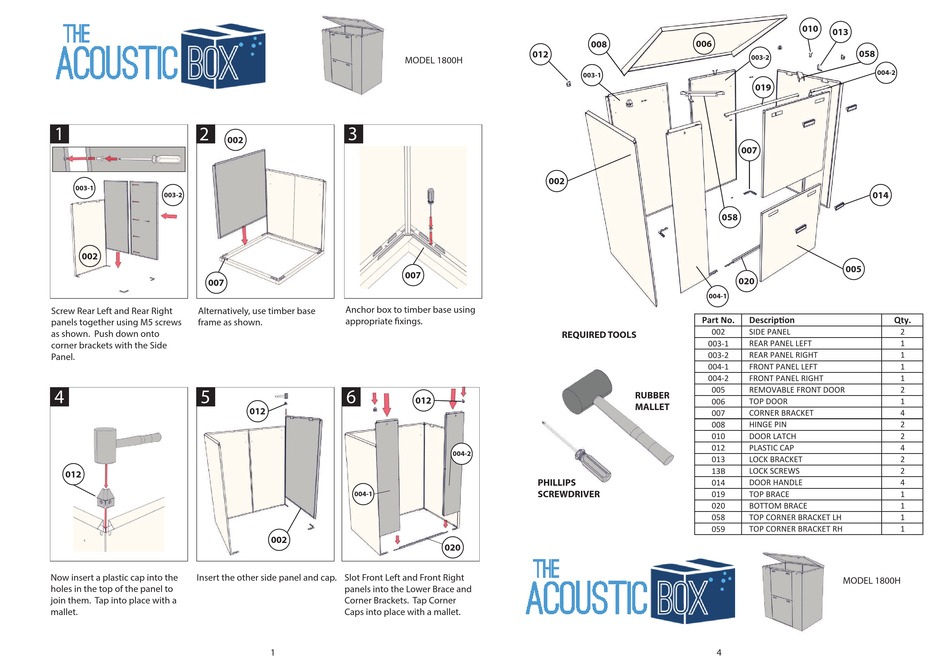 ACOUSTIC BOX 1800H QUICK START MANUAL Pdf Download | ManualsLib