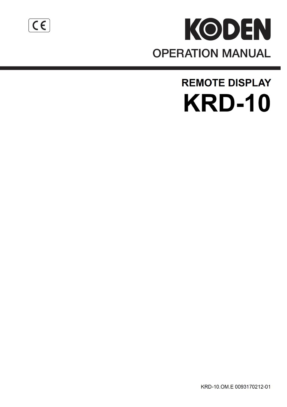 KODEN KRD 10 OPERATION MANUAL Pdf Download ManualsLib KODEN KRD 10 OPERATION MANUAL Pdf Download ManualsLib