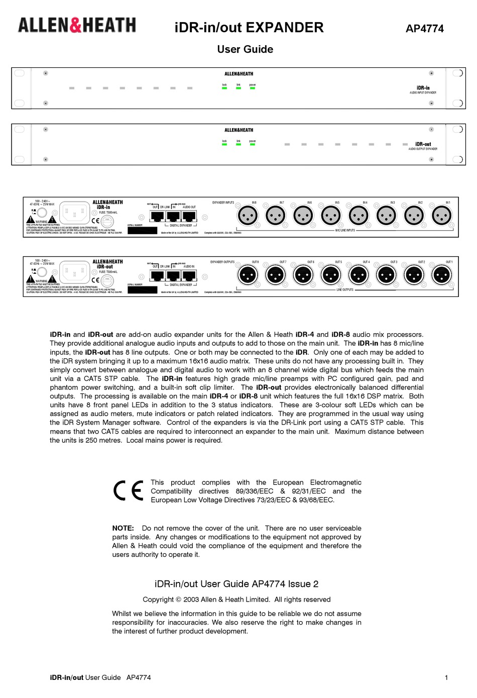 ALLEN HEATH IDR IN USER MANUAL Pdf Download ManualsLib allen-heath-idr-in-user-manual-pdf-download-manualslib