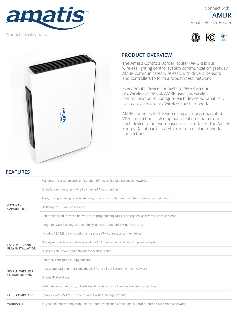 AMATIS AMBR QUICK START MANUAL Pdf Download | ManualsLib