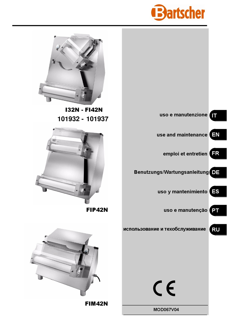 BARTSCHER FI32N USE AND MAINTENANCE Pdf Download | ManualsLib