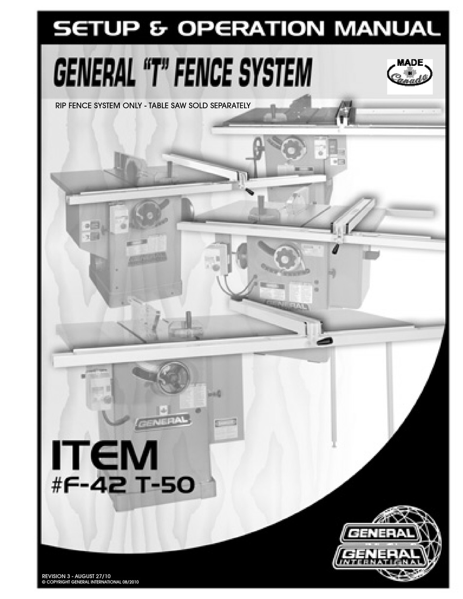 GENERAL F-42 SETUP & OPERATION MANUAL Pdf Download | ManualsLib