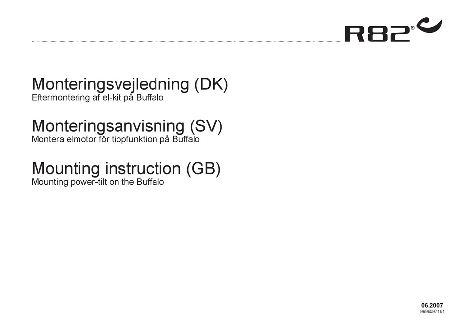 R82 BUFFALO MOUNTING INSTRUCTION Pdf Download | ManualsLib