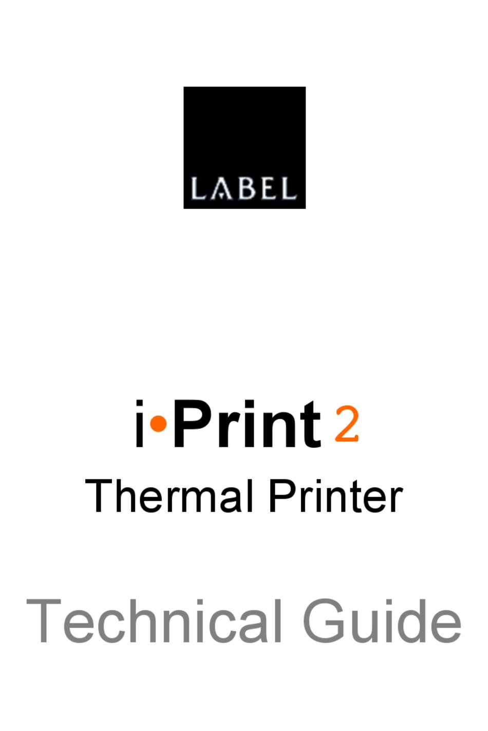 LABEL I-PRINT 2 TECHNICAL MANUAL Pdf Download | ManualsLib