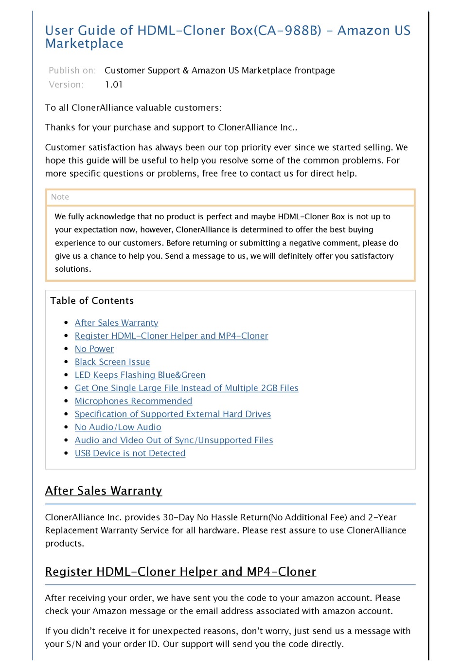 AMAZON HDML-CLONER BOX USER MANUAL Pdf Download | ManualsLib