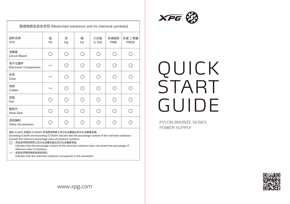 XPG PYLON BRONZE SERIES QUICK START MANUAL Pdf Download | ManualsLib
