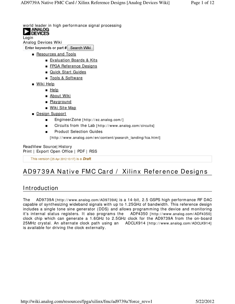 ANALOG DEVICES AD9739A MANUAL Pdf Download | ManualsLib