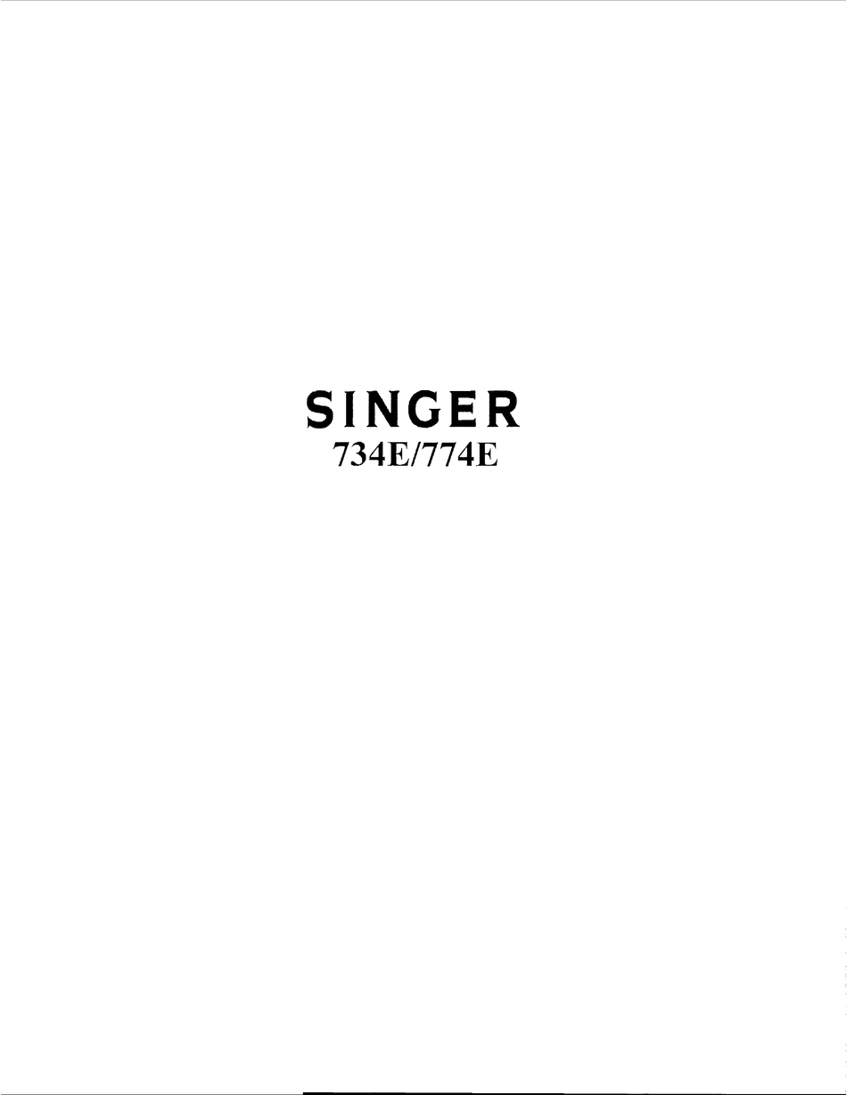 SINGER 734E PARTS LIST Pdf Download | ManualsLib