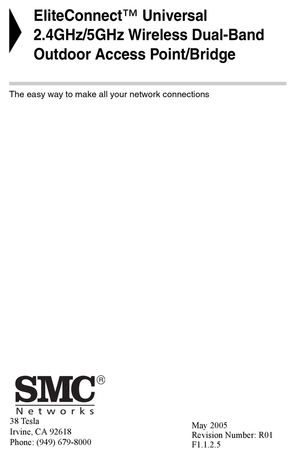 SMC NETWORKS ELLITECONNECT 2.4GHZ/5GHZ OWNER'S MANUAL Pdf Download ...