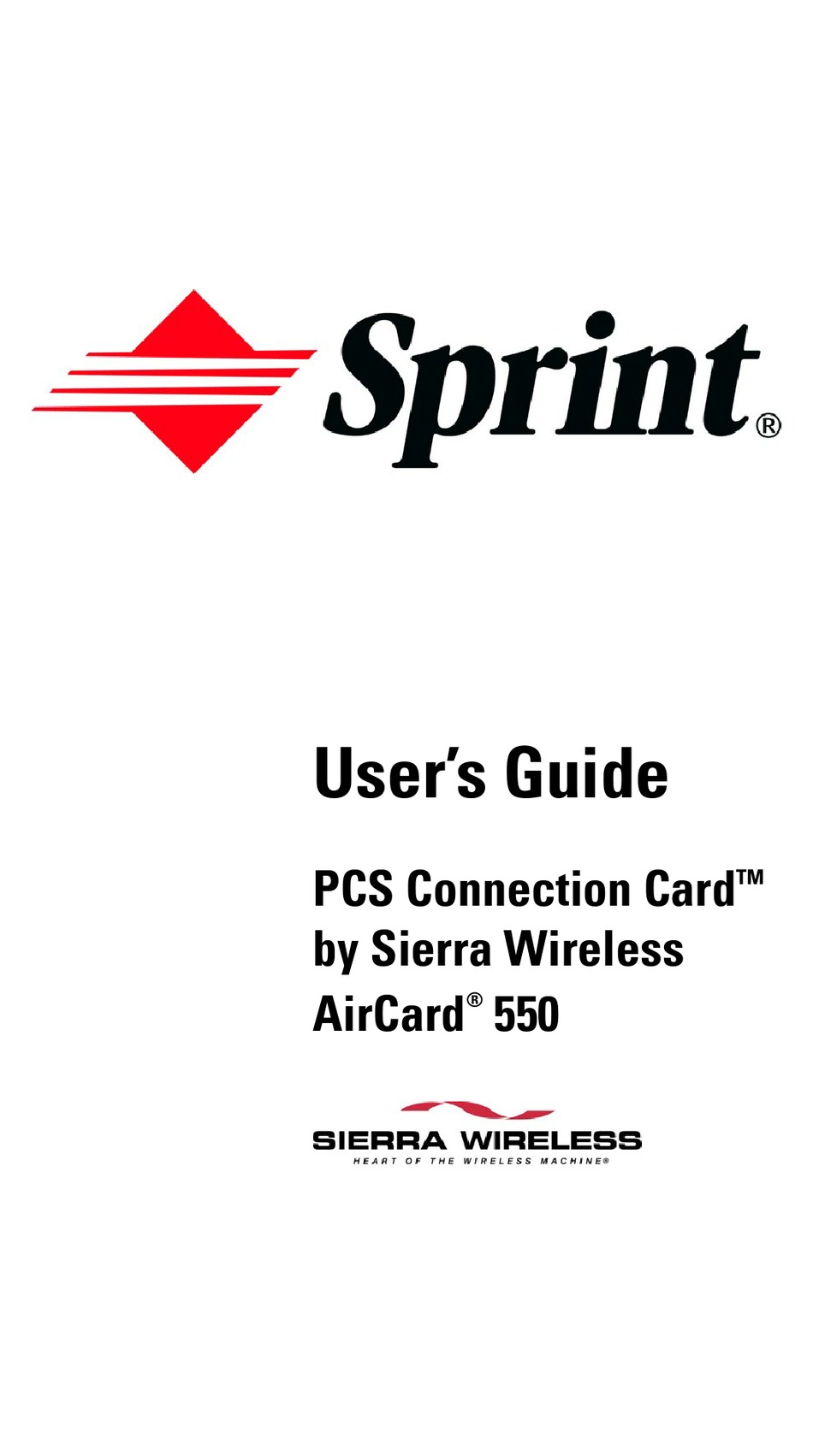 SIERRA WIRELESS AIRCARD 550 USER MANUAL Pdf Download | ManualsLib