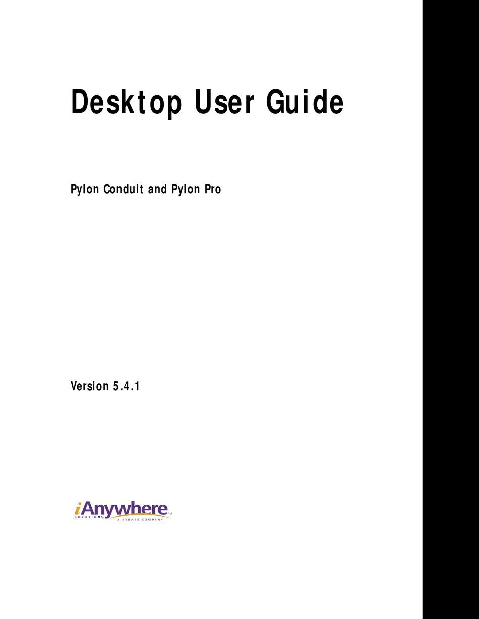 SYBASE DESKTOP USER MANUAL Pdf Download ManualsLib