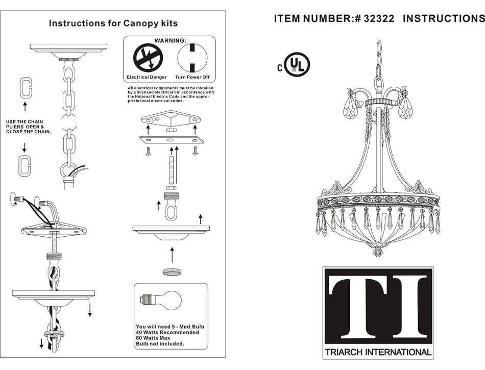 TRIARCH 32322 INSTRUCTIONS Pdf Download | ManualsLib