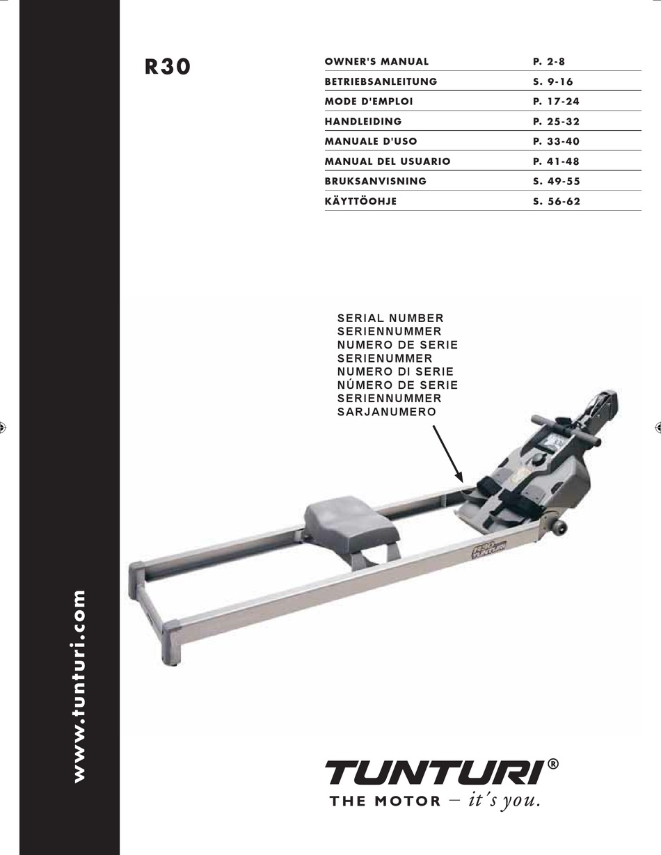 TUNTURI R30 OWNER'S MANUAL Pdf Download | ManualsLib
