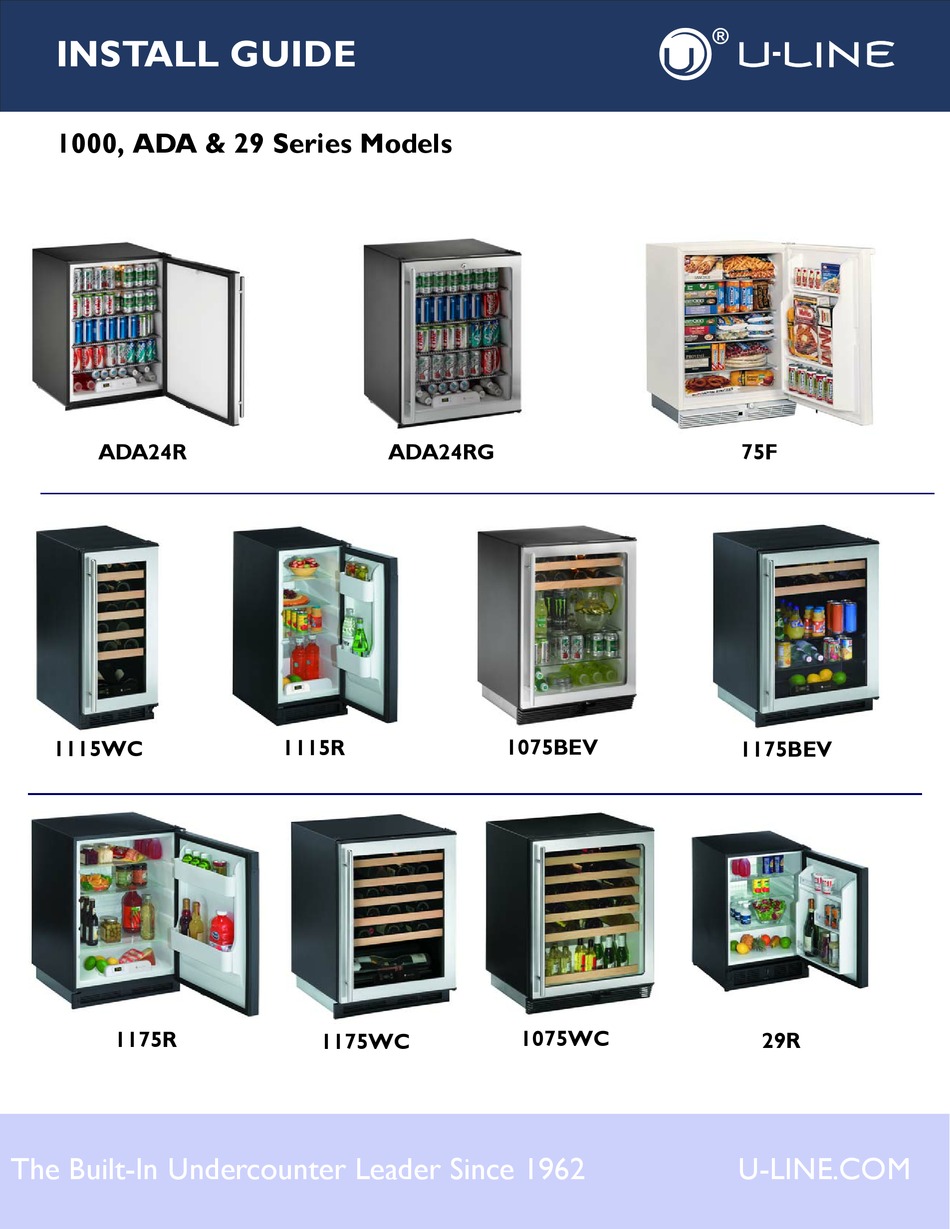 U-LINE ADA24RG INSTALL MANUAL Pdf Download | ManualsLib