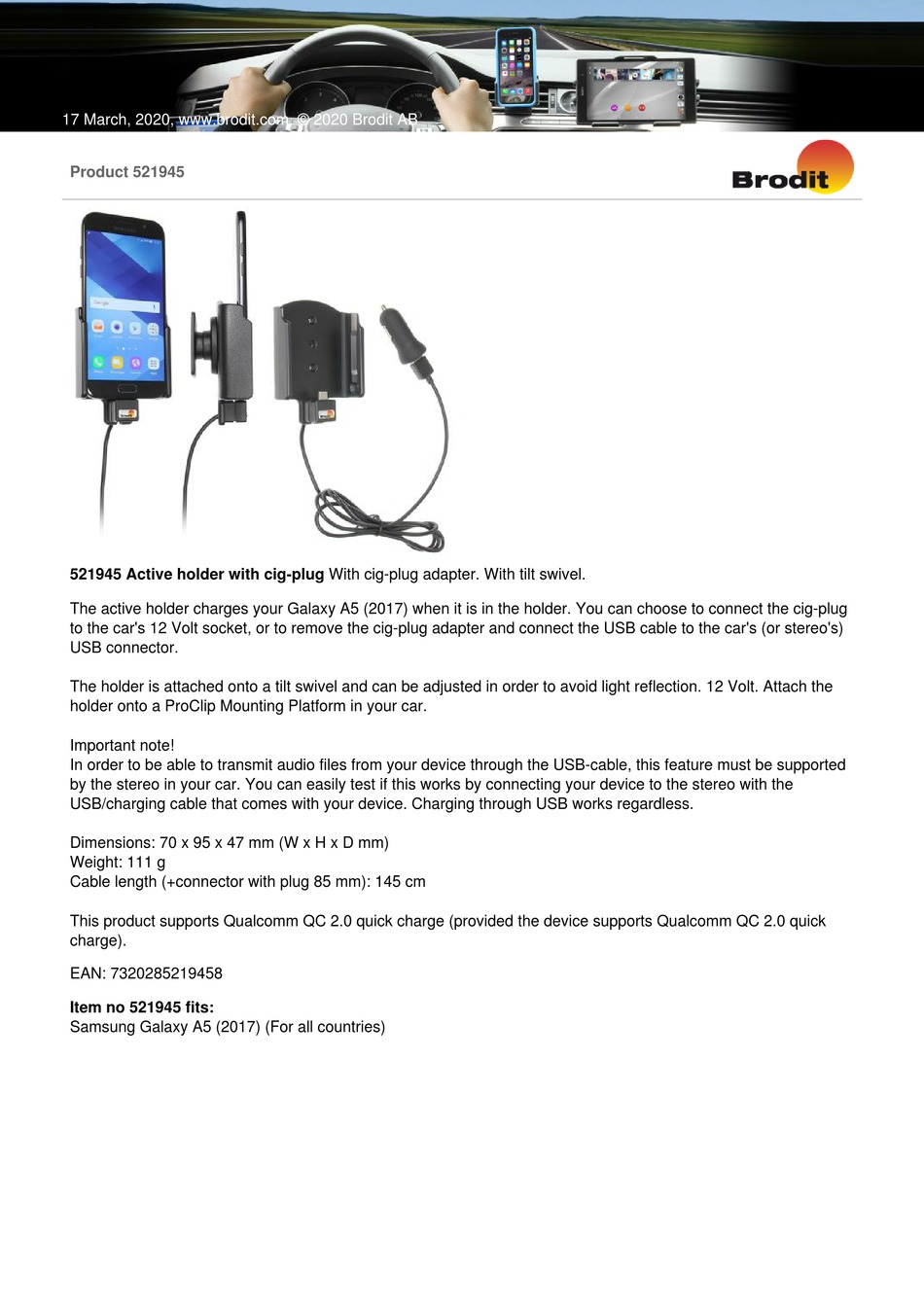 BRODIT 521945 QUICK START MANUAL Pdf Download | ManualsLib