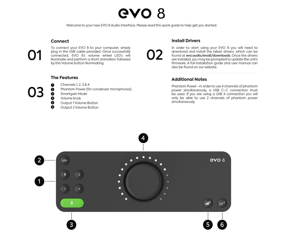 AUDIENT EVO 8 QUICK START MANUAL Pdf Download | ManualsLib