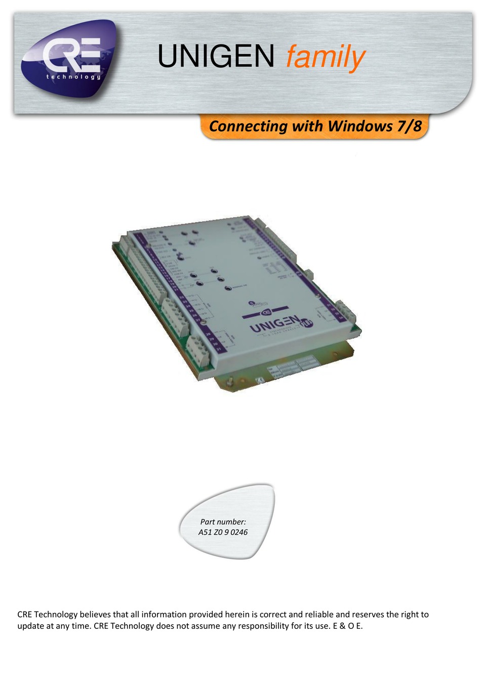 CRE TECHNOLOGY UNIGEN MANUAL Pdf Download | ManualsLib