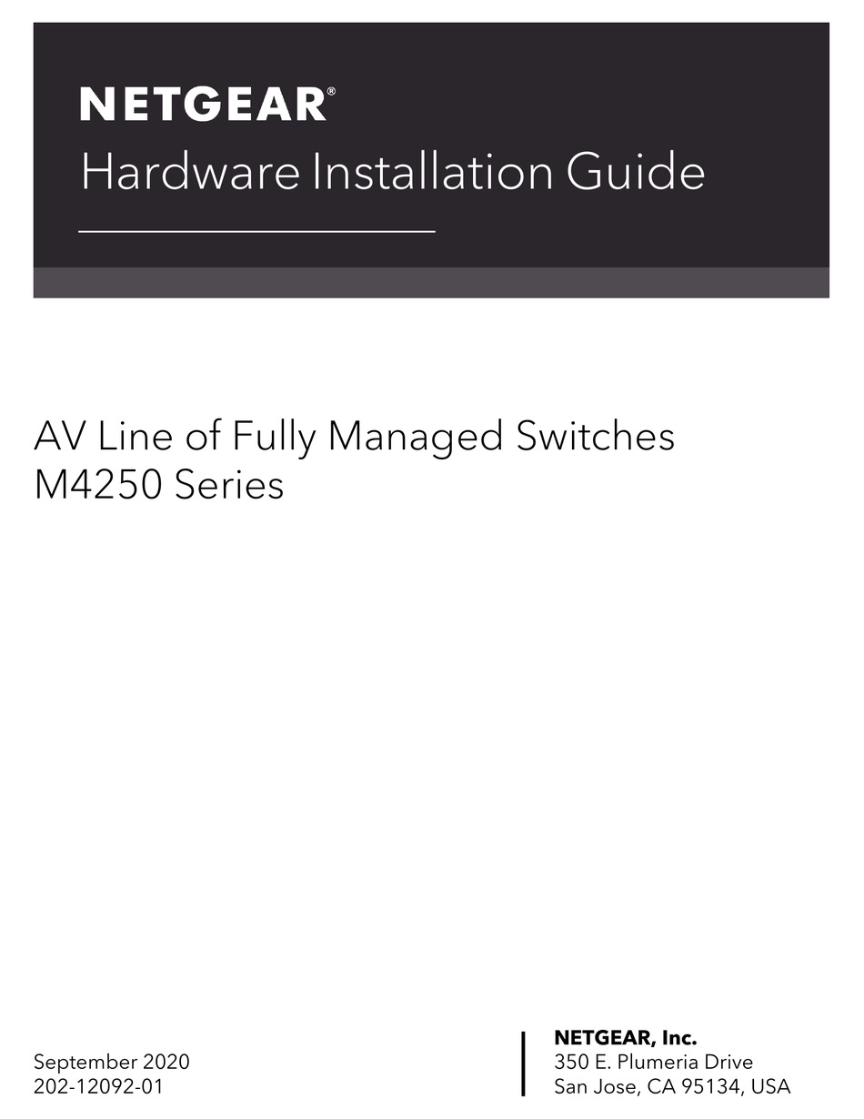 NETGEAR AV SERIES HARDWARE INSTALLATION MANUAL Pdf Download | ManualsLib