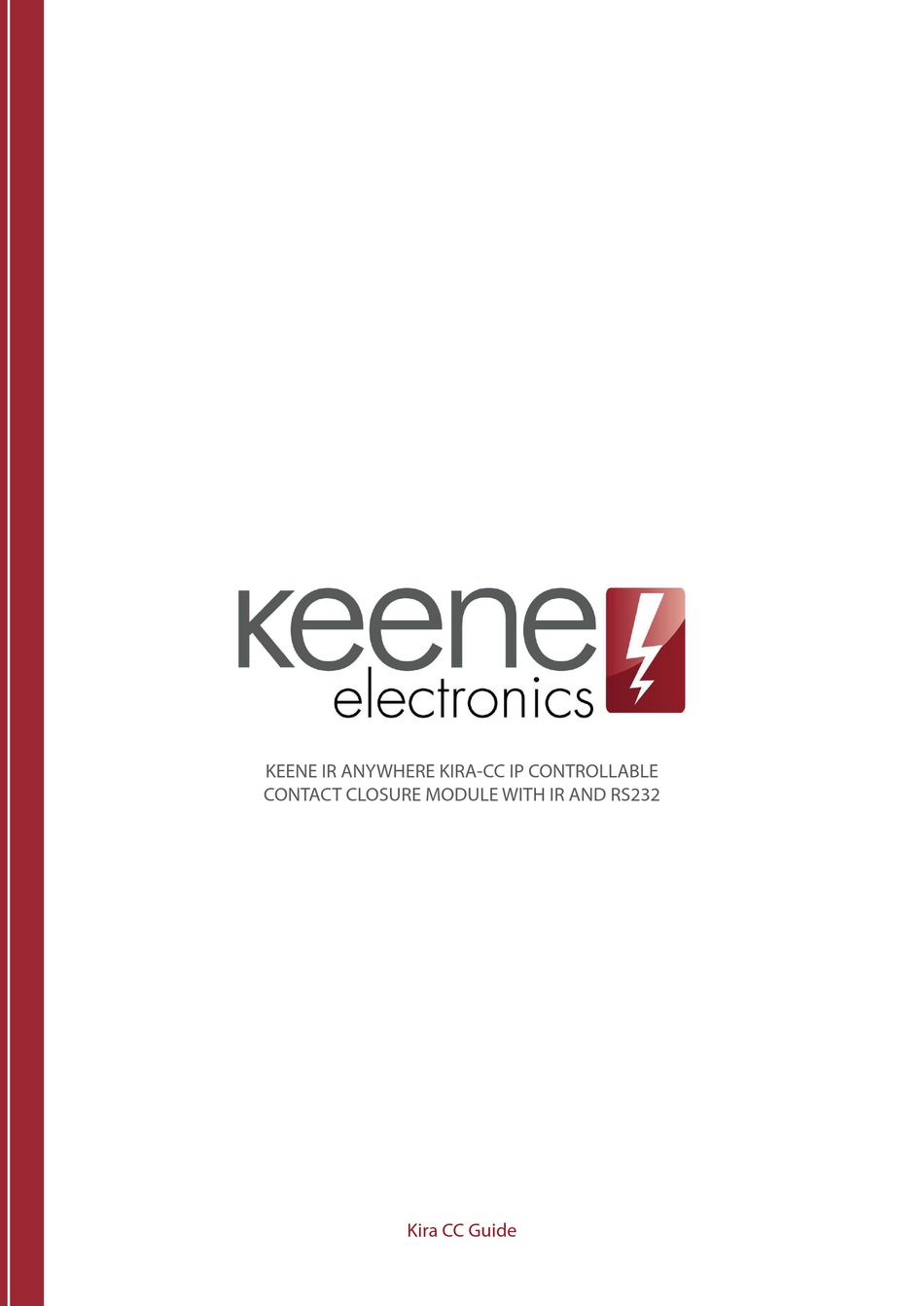 KEENE ELECTRONICS KIRA-CC MANUAL Pdf Download | ManualsLib