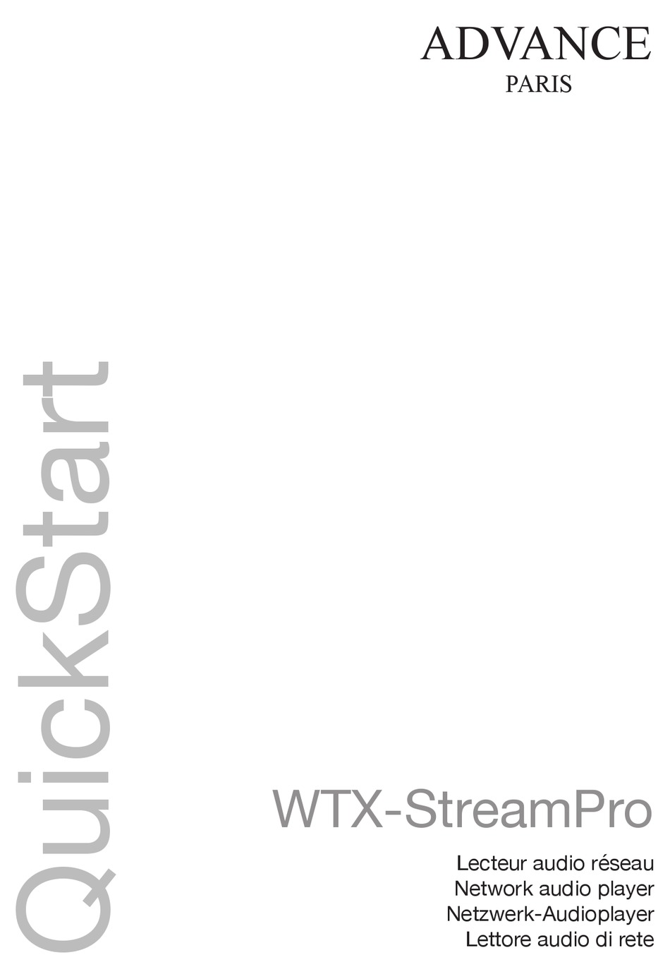 ADVANCE ACOUSTIC WTX-STREAMPRO QUICK START MANUAL Pdf Download | ManualsLib