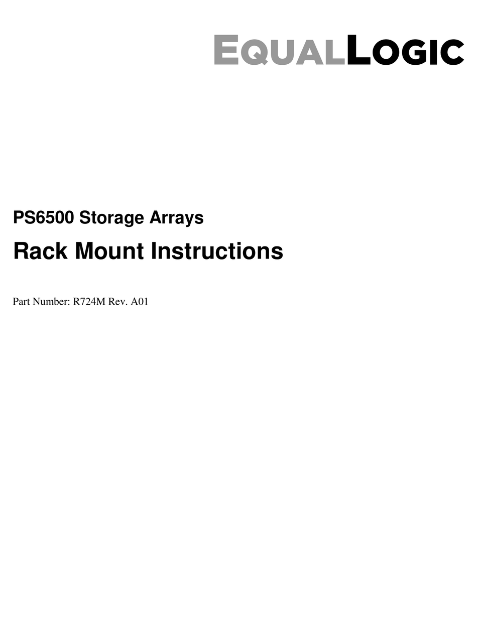 EQUALLOGIC PS6500 INSTRUCTIONS MANUAL Pdf Download | ManualsLib