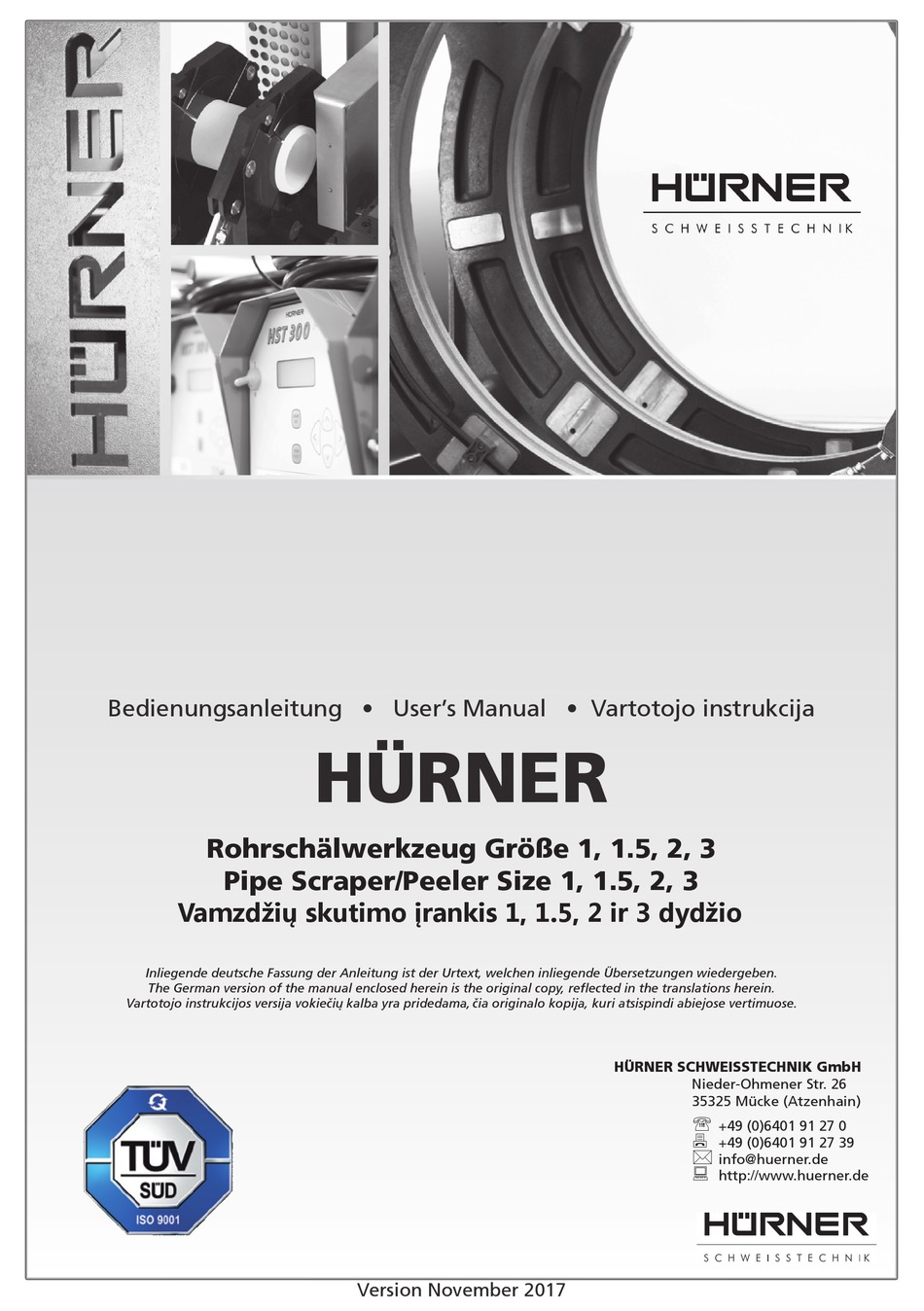 HURNER HST 300 USER MANUAL Pdf Download | ManualsLib