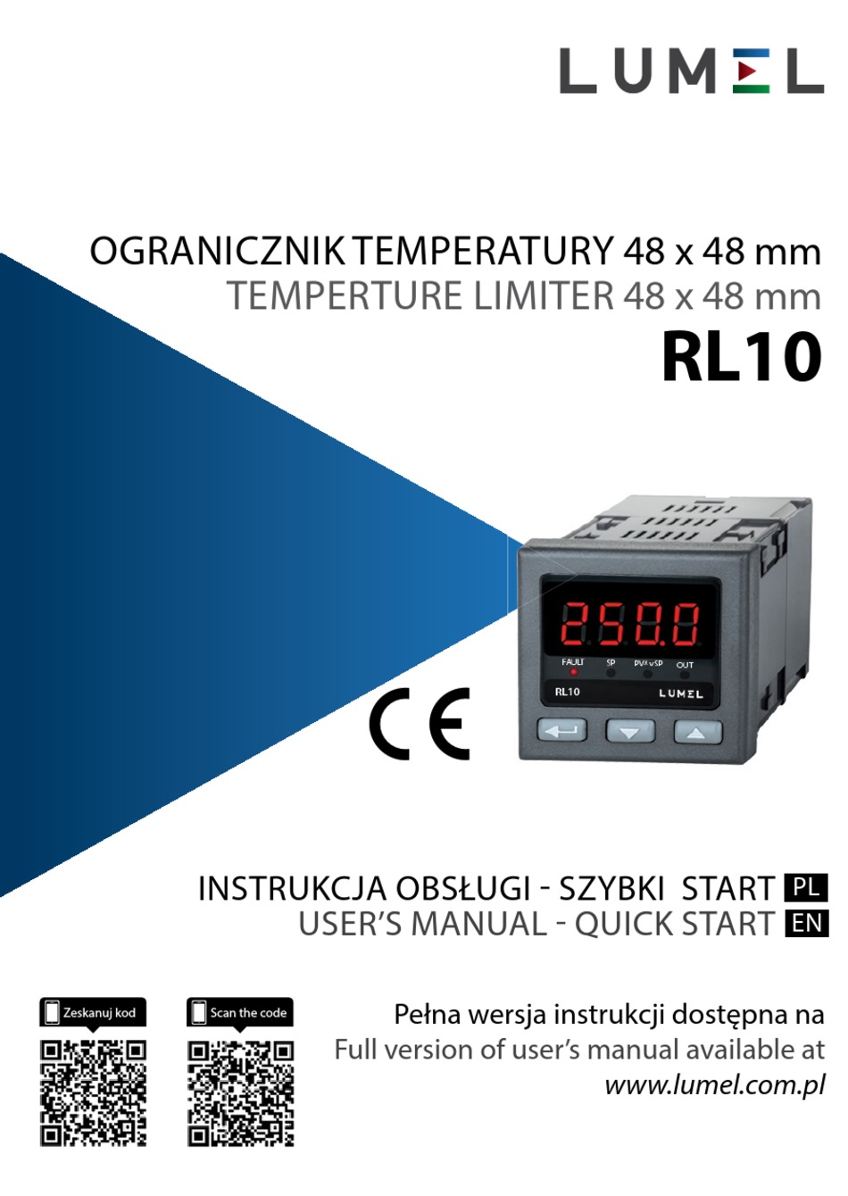 LUMEL RL10 USER MANUAL & QUICK START Pdf Download | ManualsLib