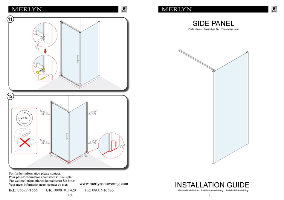 MERLYN SIDE PANEL INSTALLATION MANUAL Pdf Download | ManualsLib