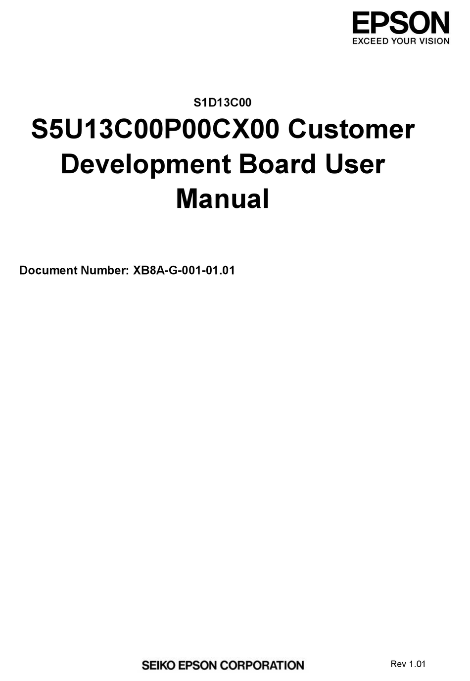 EPSON S5U13C00P00CX00 USER MANUAL Pdf Download | ManualsLib