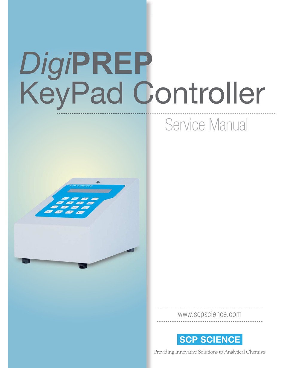 SCP SCIENCE DIGIPREP SERVICE MANUAL Pdf Download | ManualsLib