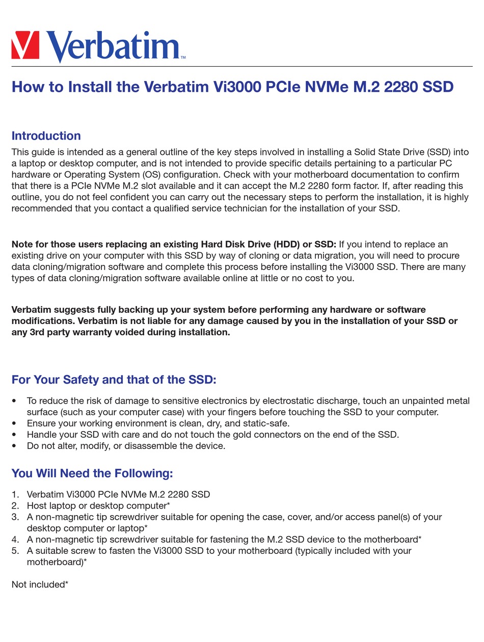 VERBATIM VI3000 HOW TO INSTALL Pdf Download ManualsLib verbatim-vi3000-how-to-install-pdf-download-manualslib