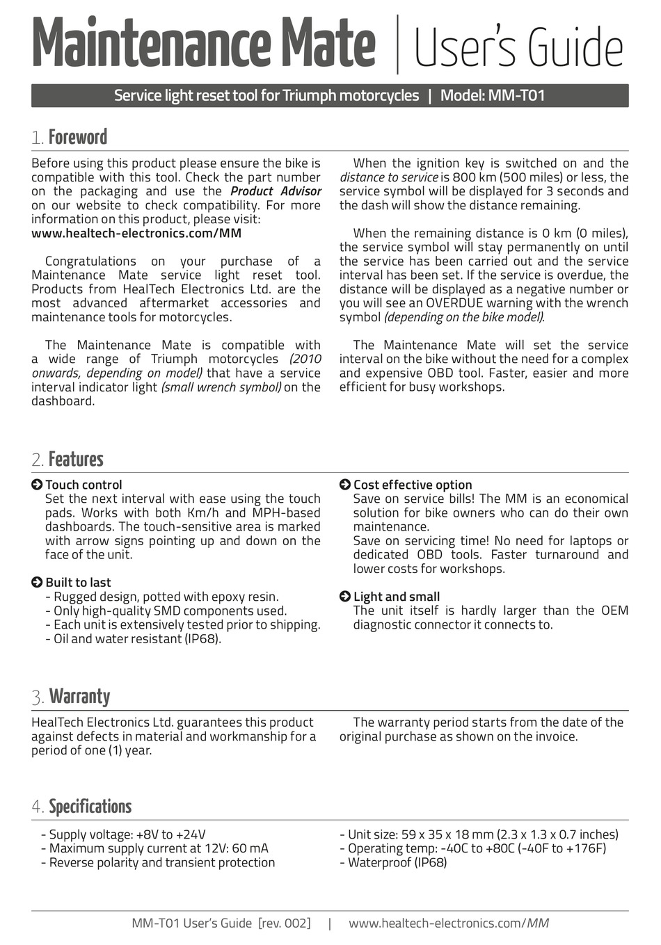 healtech-electronics-maintenance-mate-user-manual-pdf-download-manualslib