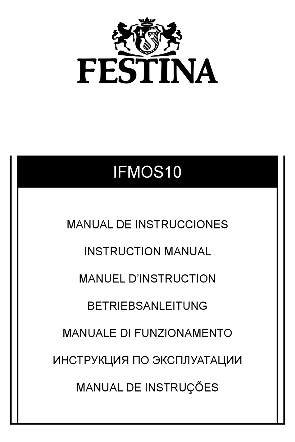 FESTINA IFMOS10 INSTRUCTION MANUAL Pdf Download | ManualsLib