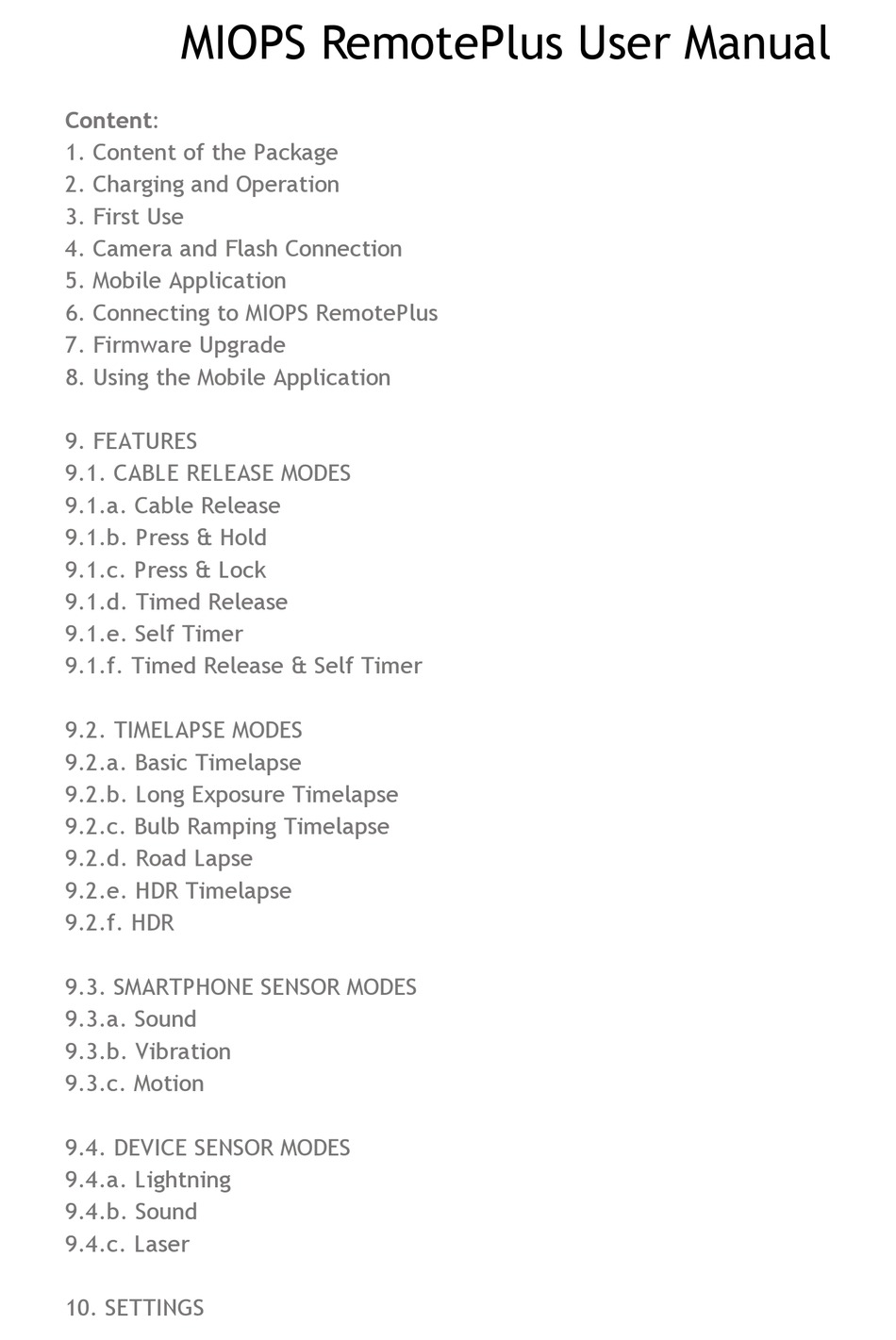MIOPS REMOTEPLUS USER MANUAL Pdf Download | ManualsLib
