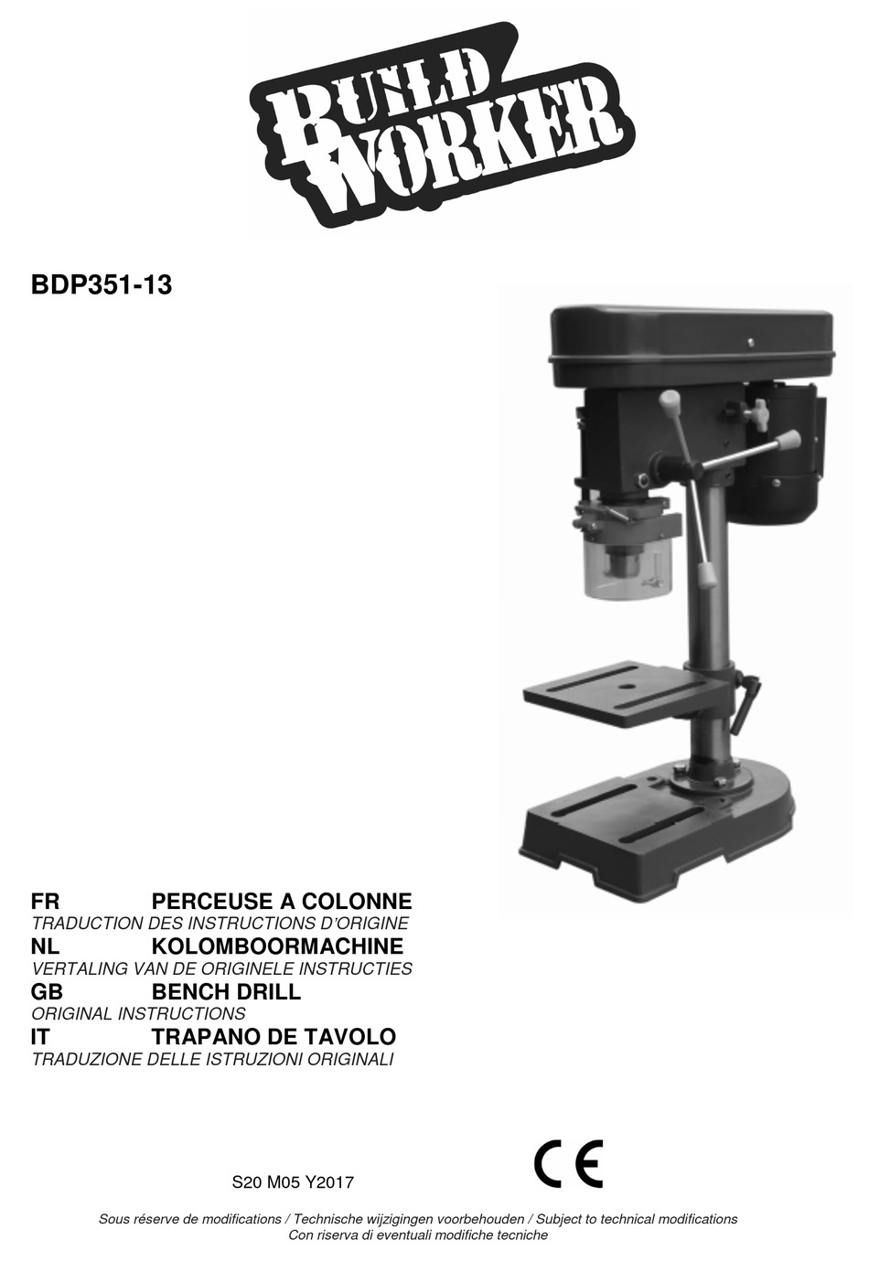 BUILD WORKER BDP351 ORIGINAL INSTRUCTIONS MANUAL Pdf Download | ManualsLib