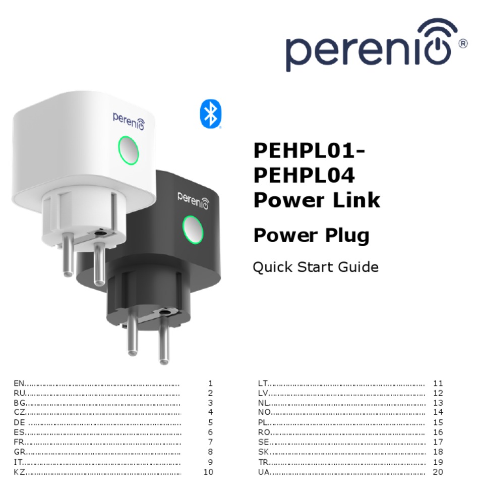 PERENIO PEHPL01 QUICK START MANUAL Pdf Download | ManualsLib