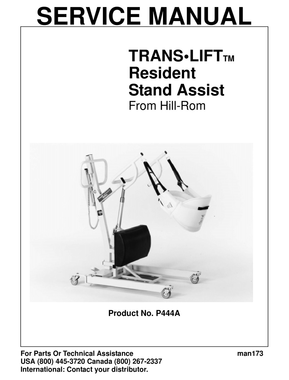 HILL ROM TRANS LIFT RESIDENT STAND ASSIST SERVICE MANUAL Pdf Download hill-rom-trans-lift-resident-stand-assist-service-manual-pdf-download