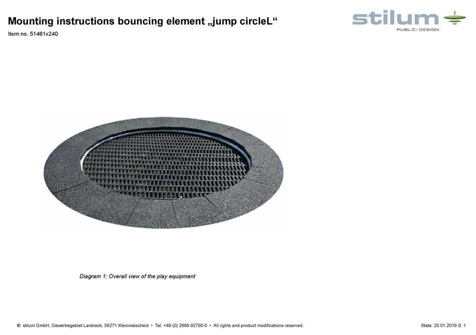 STILUM JUMP CIRCLEL MOUNTING INSTRUCTIONS Pdf Download | ManualsLib
