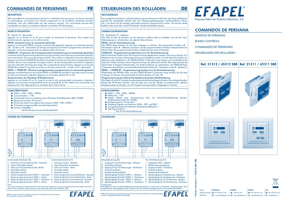 EFAPEL 21312 QUICK START MANUAL Pdf Download | ManualsLib